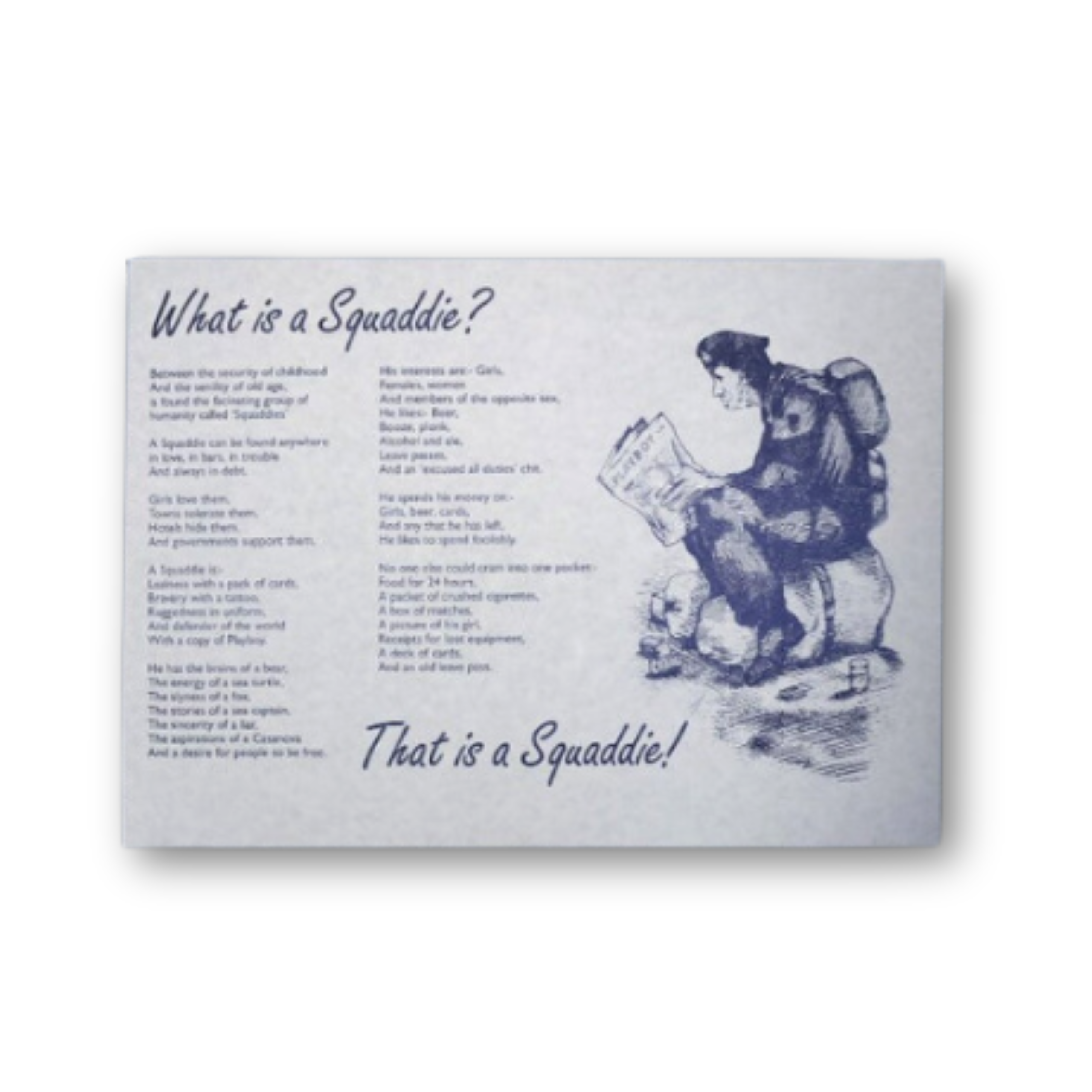 What is a Squaddie Print | The Sapper Shop