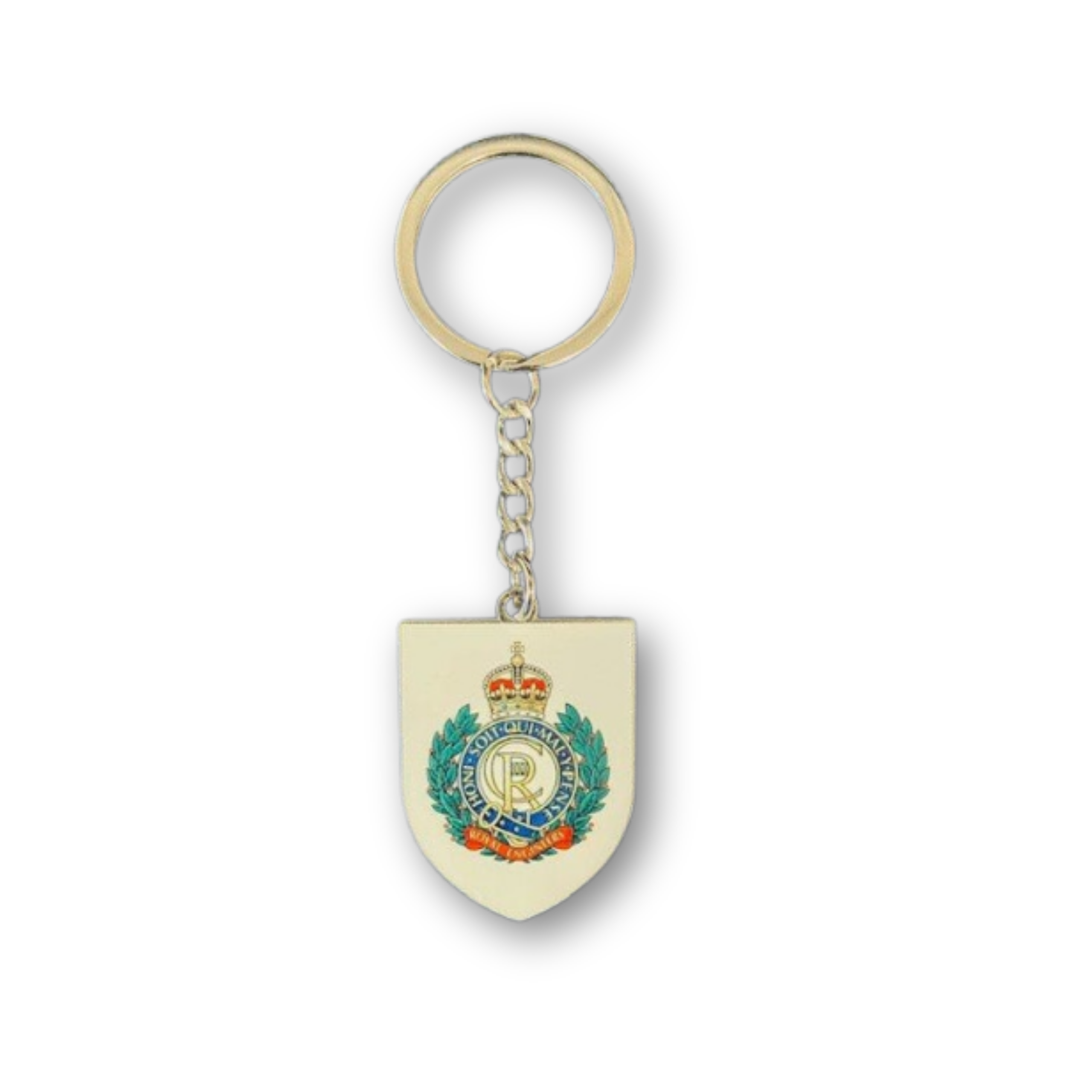 Key Ring Shield RE Cap Badge | The Sapper Shop